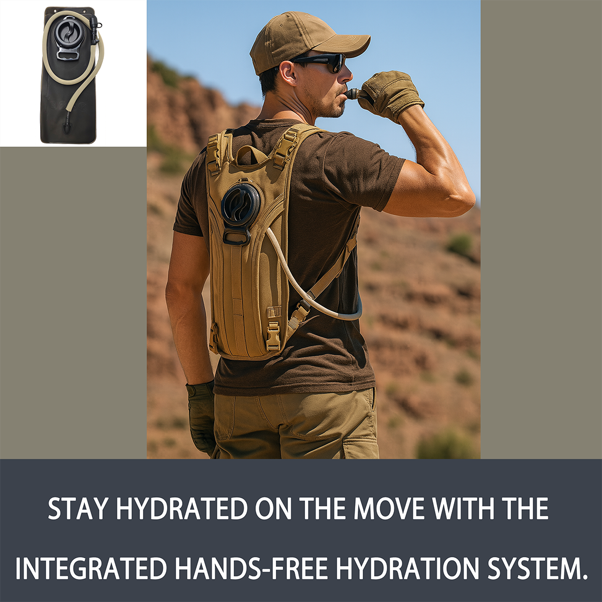 USMC ILBE Hydration Carrier – Multi-Terrain Camo, Includes 3L Bladder ...
