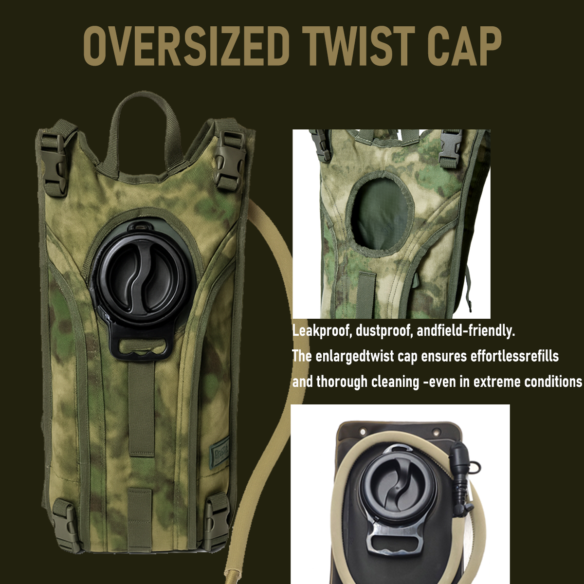 USMC ILBE Hydration Carrier – Multi-Terrain Camo, Includes 3L Bladder ...